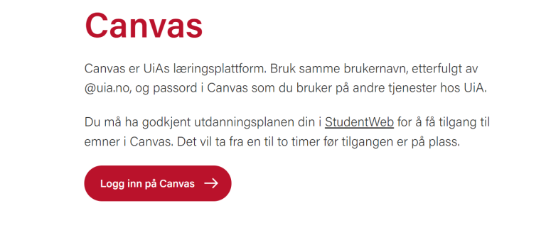 Canvas UiA (Universitetet i Agder): Hvordan logge inn og offisiell ...